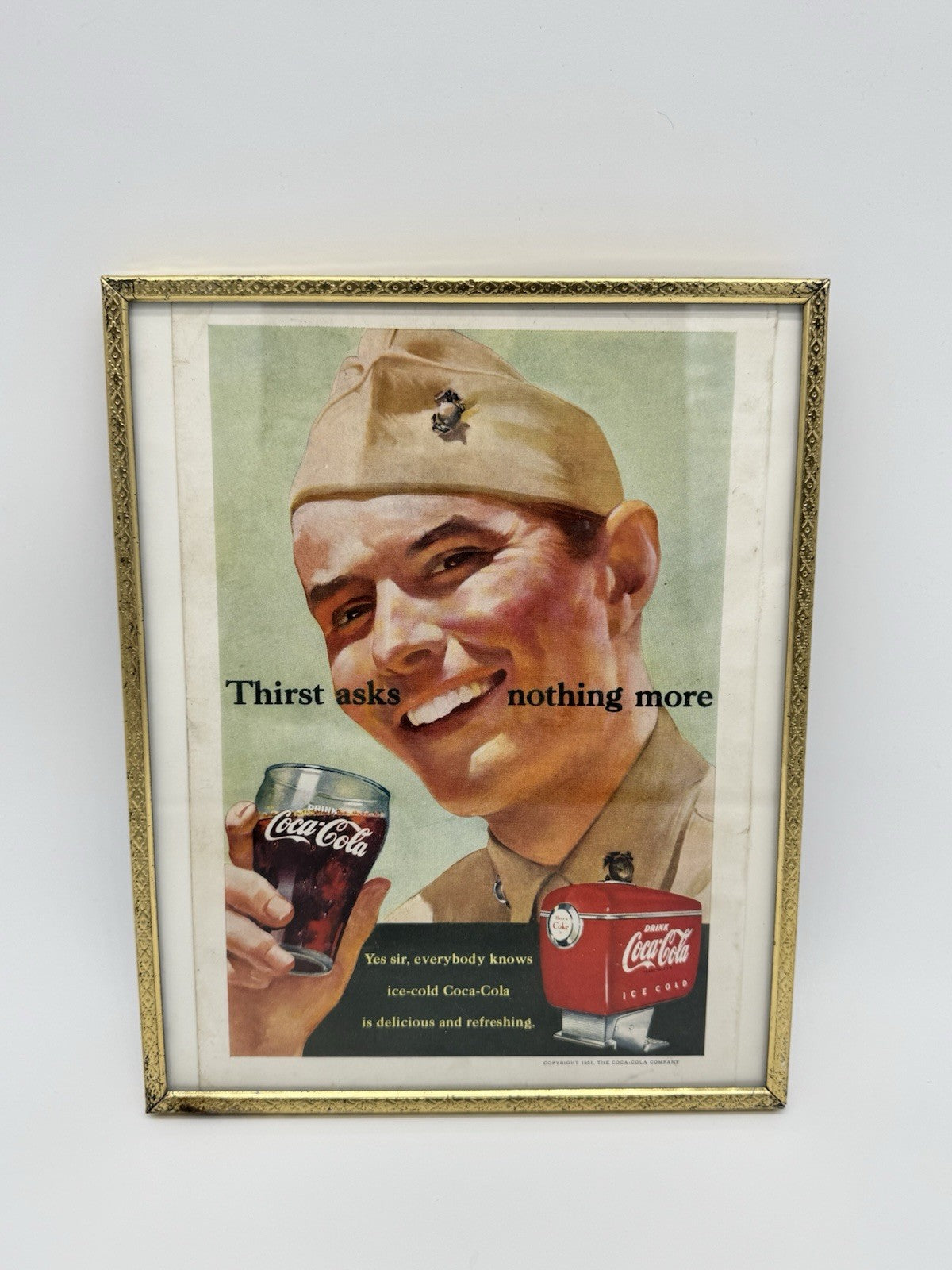 1951, Coca-Cola, "Drink Coca-Cola" Original Advertisement (Scarce / Vi ...